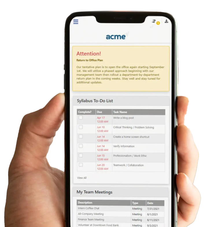 Intern Management System powered by GradLeaders for employers
