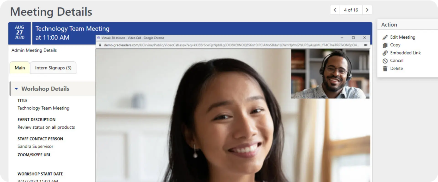 Intern Management System powered by GradLeaders for employers